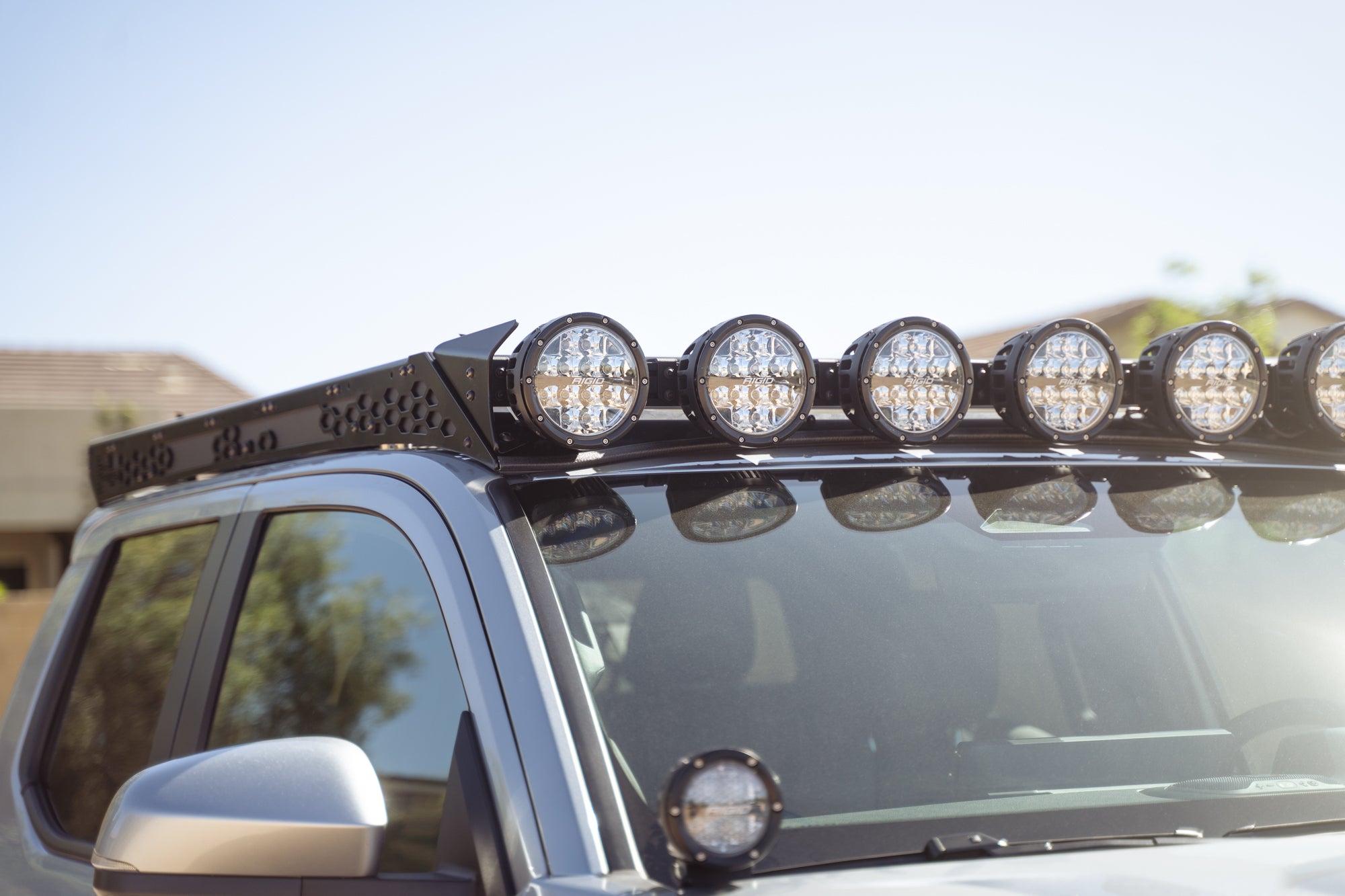 Toyota Roof Rack Round Lights Mount for Rigid Industries Lights