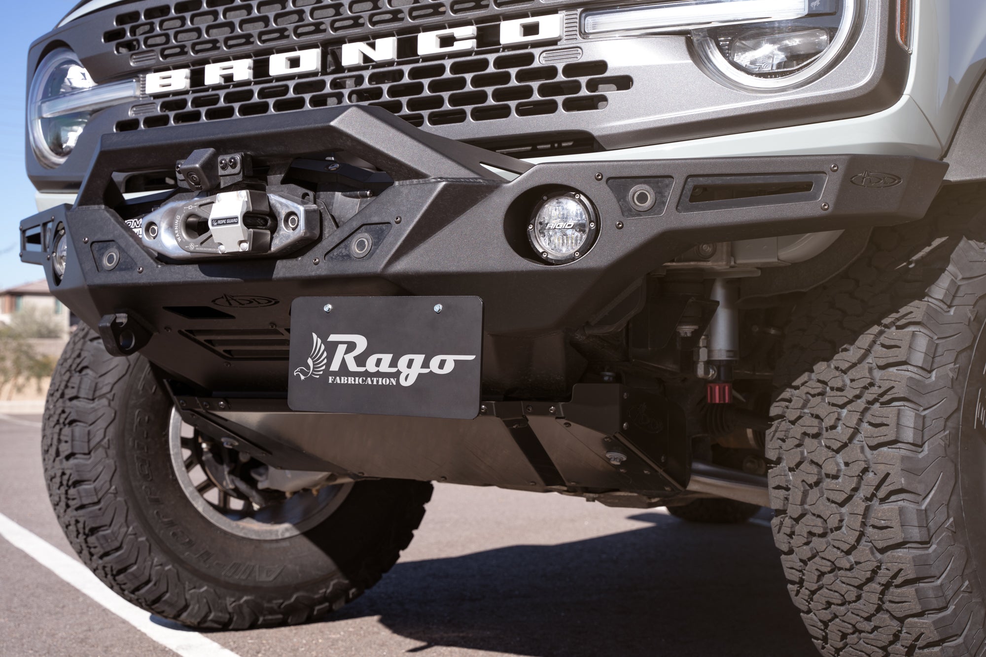 Universal D-Ring Mount License Front Plate Bracket | Rago Fabrication