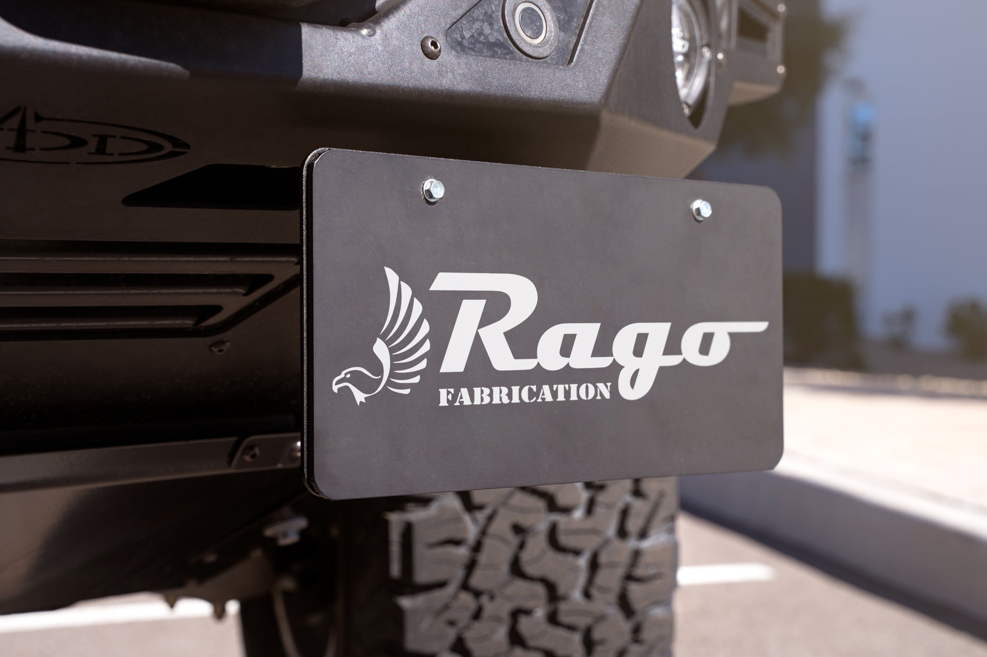 Universal D-Ring Mount License Front Plate Bracket | Rago Fabrication